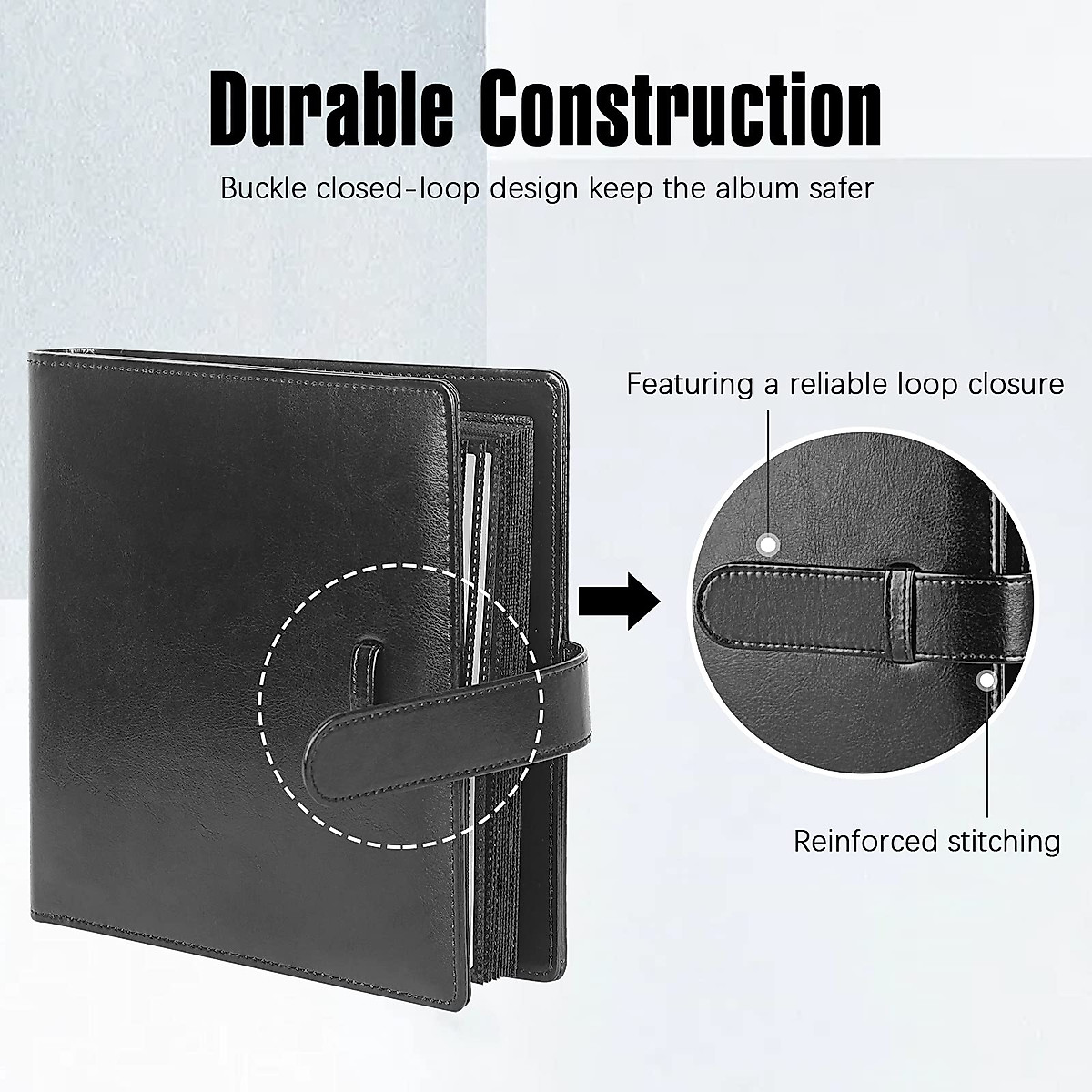 256 Pockets Photo Album for Fujifilm Instax Square SQ1 SQ6 SQ10 SQ20 Instant Camera, Fujifilm Instax SP-3 Mobile Printer, Extra Large Picture Albums for Fujifilm Instax Square Instant Film (Black)