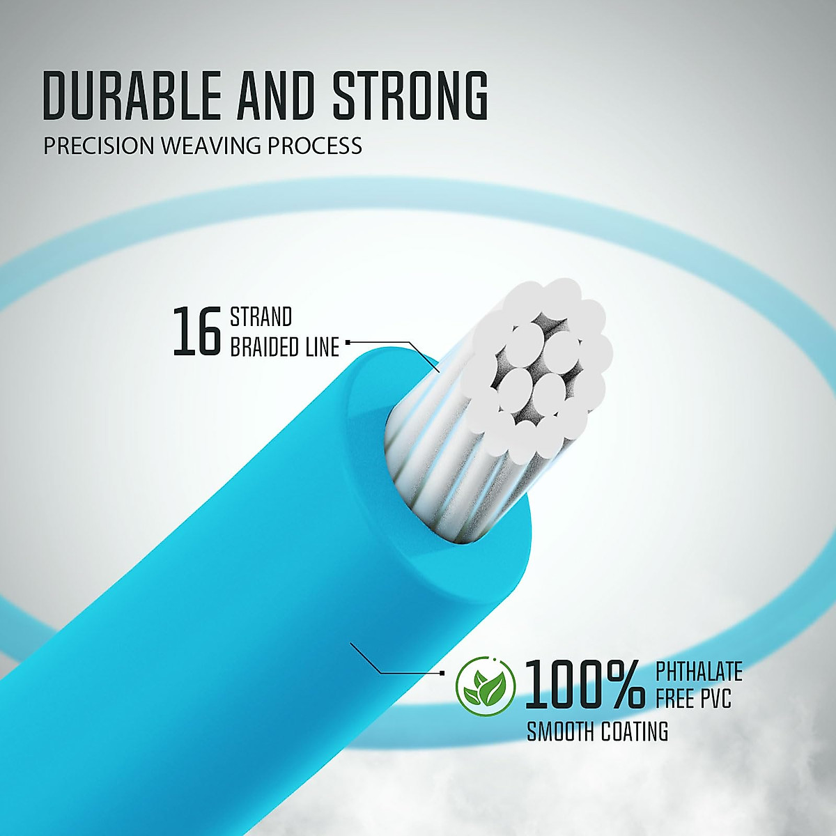 Piscifun Sword Fly Fishing Line with Welded Loop, Weight Forward Floating Fly Line, WF5wt, 100FT, Sky Blue