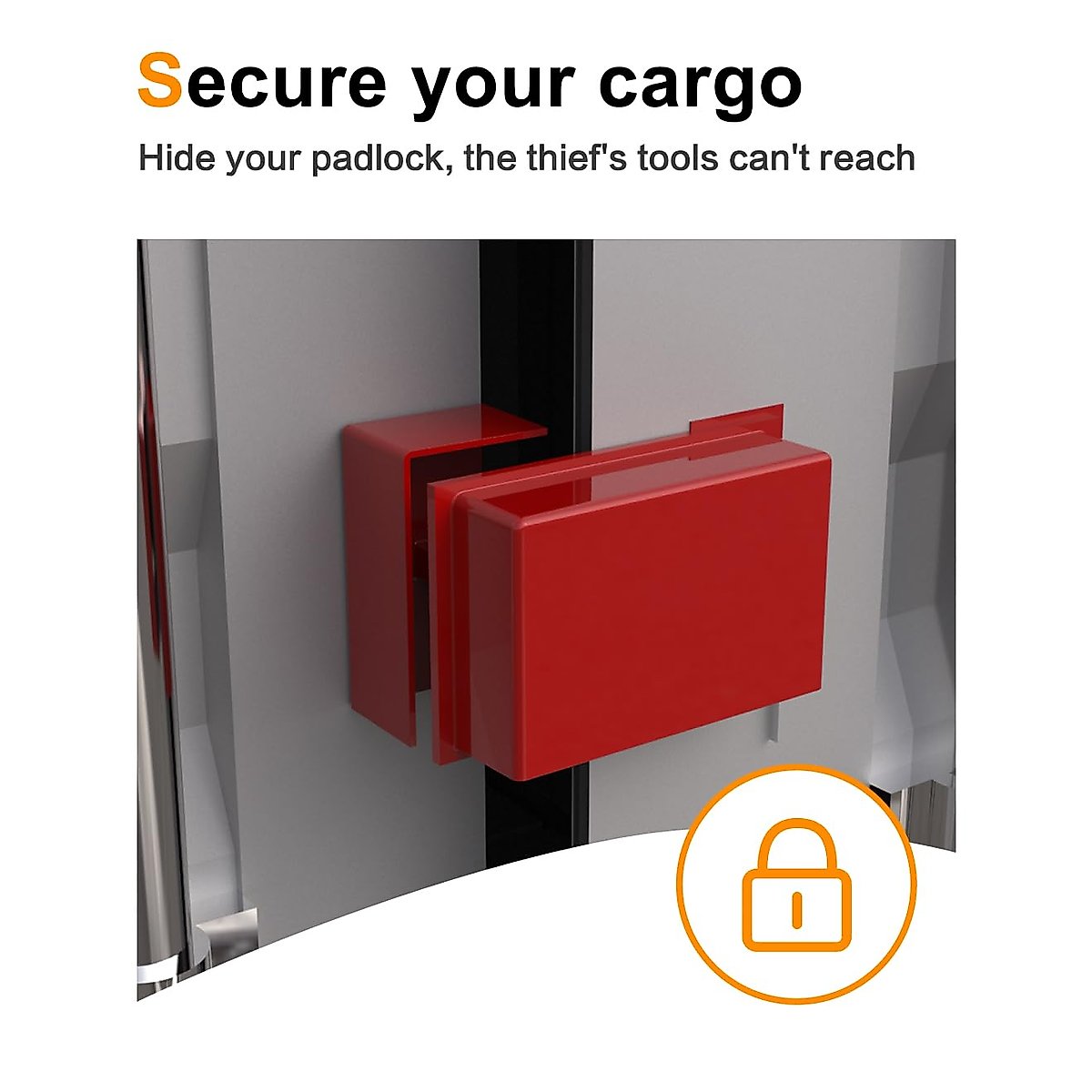 Autoholic Shipping Container Lock Box Bolt On Heavy Duty Shipping Container Accessories with Padlock & 5 Keys