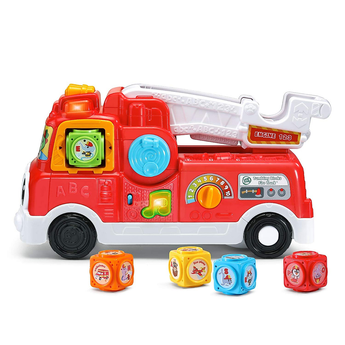 LeapFrog Tumbling Blocks Fire Truck, Red