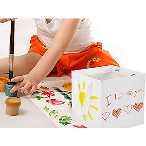 HUAPRINT Large White Paper Square Bags with Handles,12 Pack 12x12x12inch,Large Square Gift Bags,Shopping Merchandise Bags,Birthday,Goodie,Craft Retail,Candy,Cookie,Take Out Bags