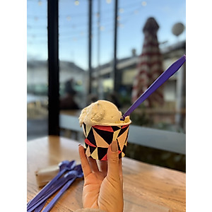 Gmark 50pc 7.5" Extra Long Plastic Purple Spoons, Ice Cream Spoons Dessert Spoons GM1119