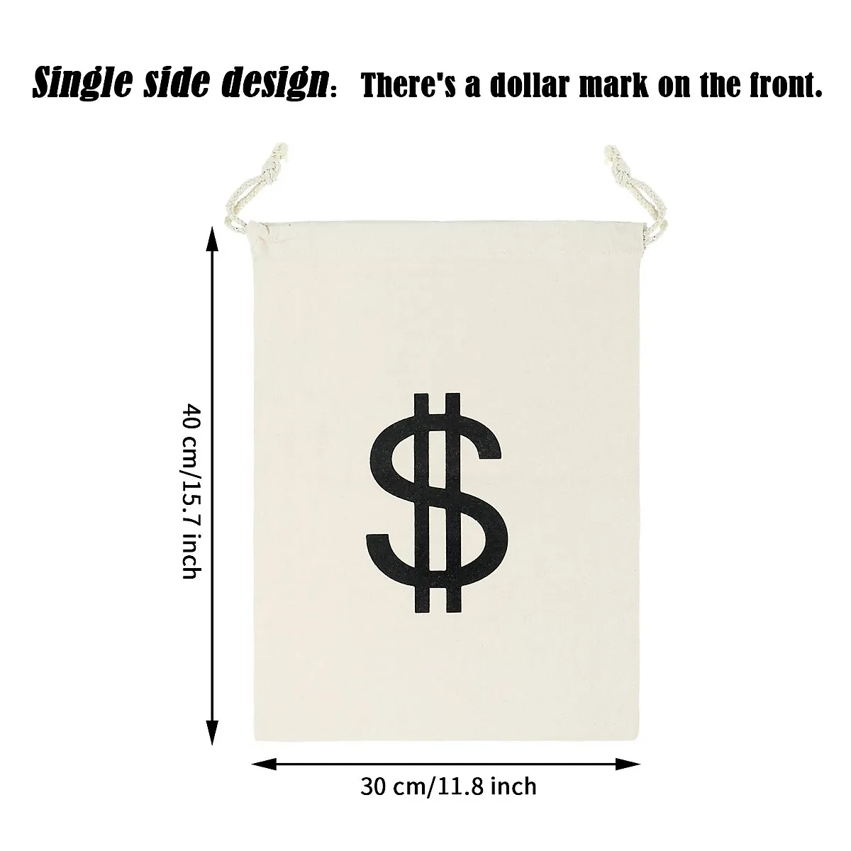 Robber Costume Set, Include 11.8x15.7inch Dollar Sign Money Bag, Black Gloves, Eye Mask for Halloween Party Pirate Thief Cosplay Costume