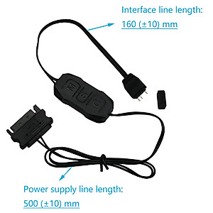 ZCZQC ARGB Controller 5V 3Pin Aura RGB Controller Plastic SATA Power Supply Light Stripe Remote Controller
