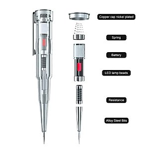Responsive Electrical Tester Pen, Non Contact Voltage Tester Pen, Electrical Testers and Voltage Detector AC and DC Tester Pen, for Live and Null Wire Judgment (3pc)