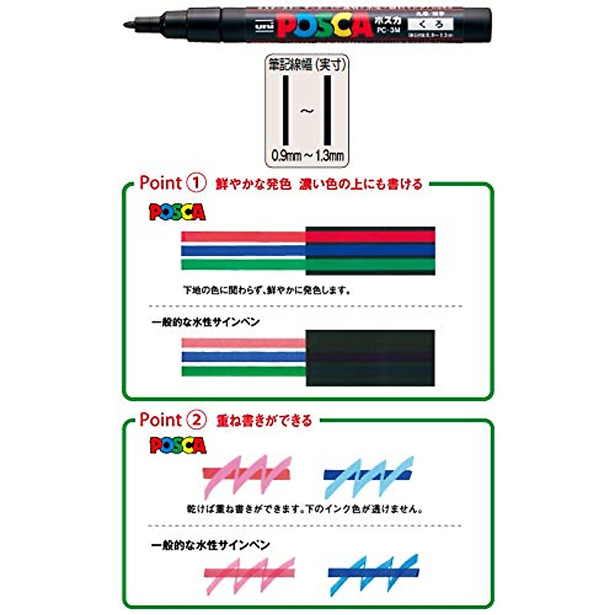 Uni Posca Water-Based Fine Marker, Yellow (PC3M.2)