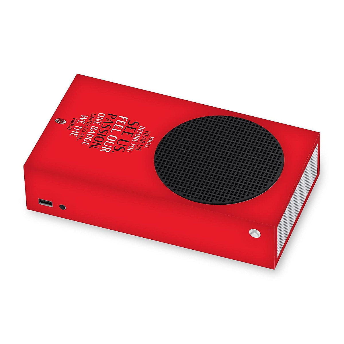 Head Case Designs Officially Licensed AC Milan Typography Art Matte Vinyl Sticker Gaming Skin Decal Cover Compatible with Xbox Series S Console