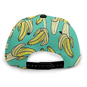 antkondnm Funny Banana Hat for Men/Women Flat Brim Baseball Cap Snapback Trucker Hat