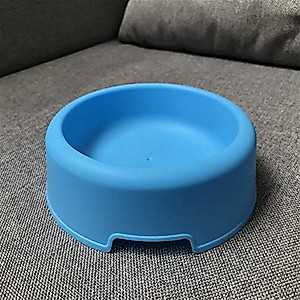 FUUIE Bowls for Food and Water Portable Pet Dog Cat Round Bowl Resin Basic Food Pet Dish and Water Feeder for Dogs and Cats Easy to Clean Pet Product (Color : Blue)