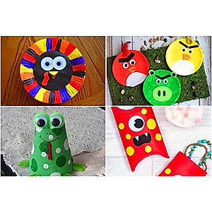 100 Pieces 30mm Black Wiggle Googly Eyes with Self-Adhesive