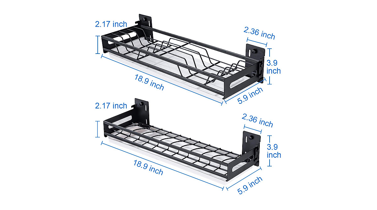 Coobiiya 2-Tier Wall Mount Dish Drying Rack - Save Space & Stay Organized