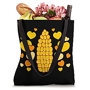 Corn on the Cob Cute Corn With Hearts for Corn Lover Tote Bag