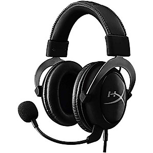 HyperX Cloud II Gaming Headset - 7.1 Surround Sound - Memory Foam Ear Pads - Durable Aluminum Frame - Works with PC, Xbox, PS4 - Gun Metal (Renewed)