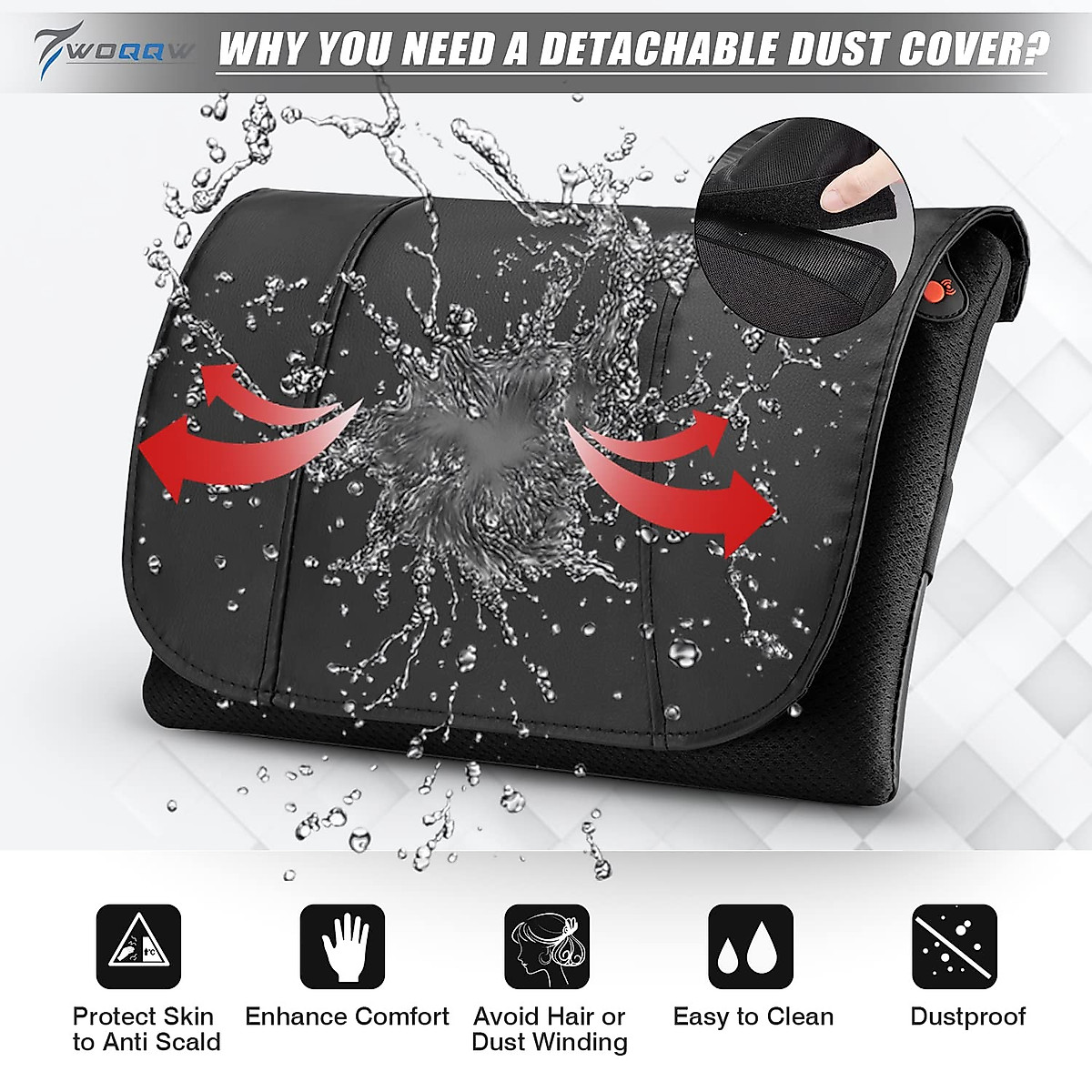 WOQQW Back Massager, Shiatsu Neck and Back Massager, Deeper Tissue Kneading Massage Pillow with Heat for Shoulders,Waist,Legs,Foot, Body Relieve Muscle Pain - Best Gift for Women/Men/Dad/Mom