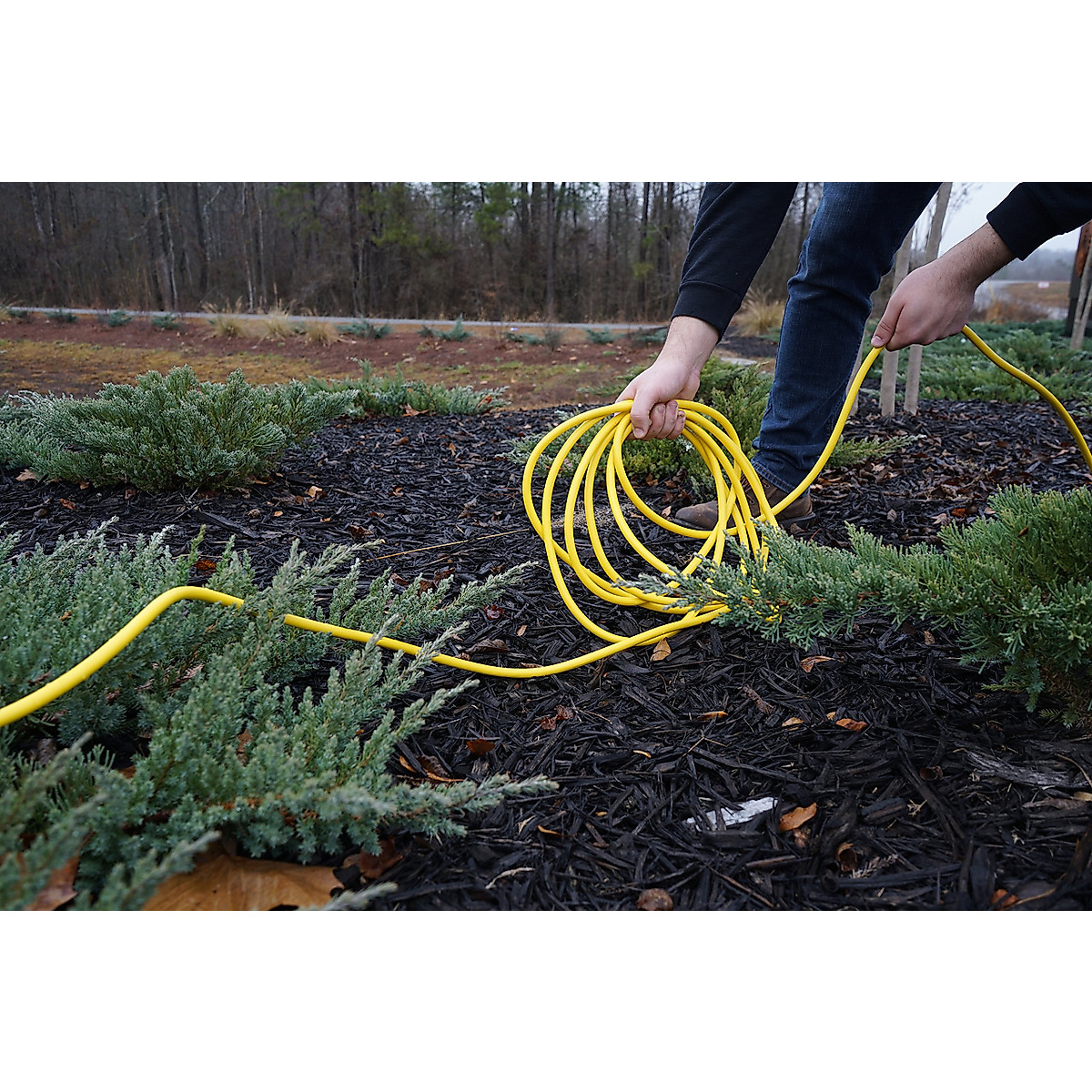 Southwire 2588SW0002 Outdoor Cord-12/3 SJTW Heavy Duty 3 Prong Extension Cord-for Commercial Use (50', Yellow), 50 Feet