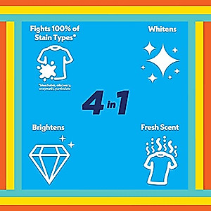 all Laundry Detergent Liquid, Fights Tough Stains with OXI Power, High Efficiency Compatible, 2X Concentrated, 90 Loads