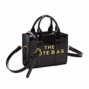 JQWSVE The Tote Bag for Women Shiny Patent Leather Handbag Purse Designer Luxury Top-handle Shoulder Crossbody Bag