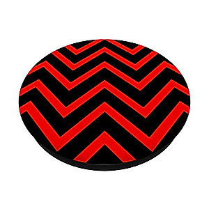 Red and Black Zigzag Chevron PopSockets PopGrip: Swappable Grip for Phones & Tablets