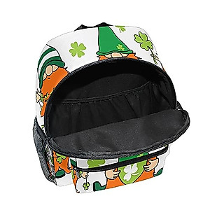 ODAWA St Patricks Day Irish Gnomes Backpack for Kids School Backpack for Girls