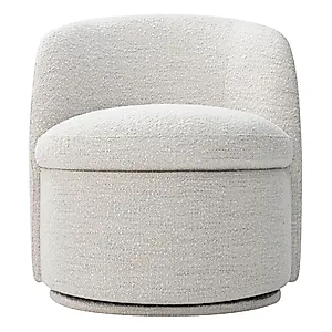 CHITA Swivel Barrel Chair, Comfy Boucle Accent Chair for Living Room, Cream