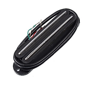 SAPHUE Dual Humbucker Single-Coil-Sized Guitar Humbucker Pickup Fit Fender Strat Squier Tele Electric Guitar (Black)