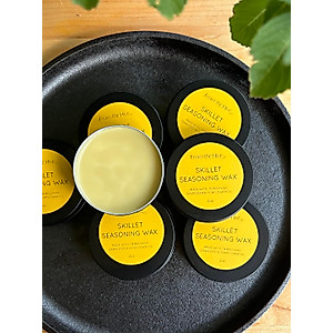 From the Hive LLC Cast Iron & Carbon Steel Seasoning Wax - Mother/Daughter Owned - Made in the USA with TN Beeswax & Non-Fibrous Oils