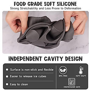 Ice Mold for Stanley Cup Suitable for 44 Ounces Silicone Ice Cube Tray Hollow Cylindrical Ice Mold Suitable for Easy Release Mold for Stanley Cups Cocktails Whiskey Beverages Coffee