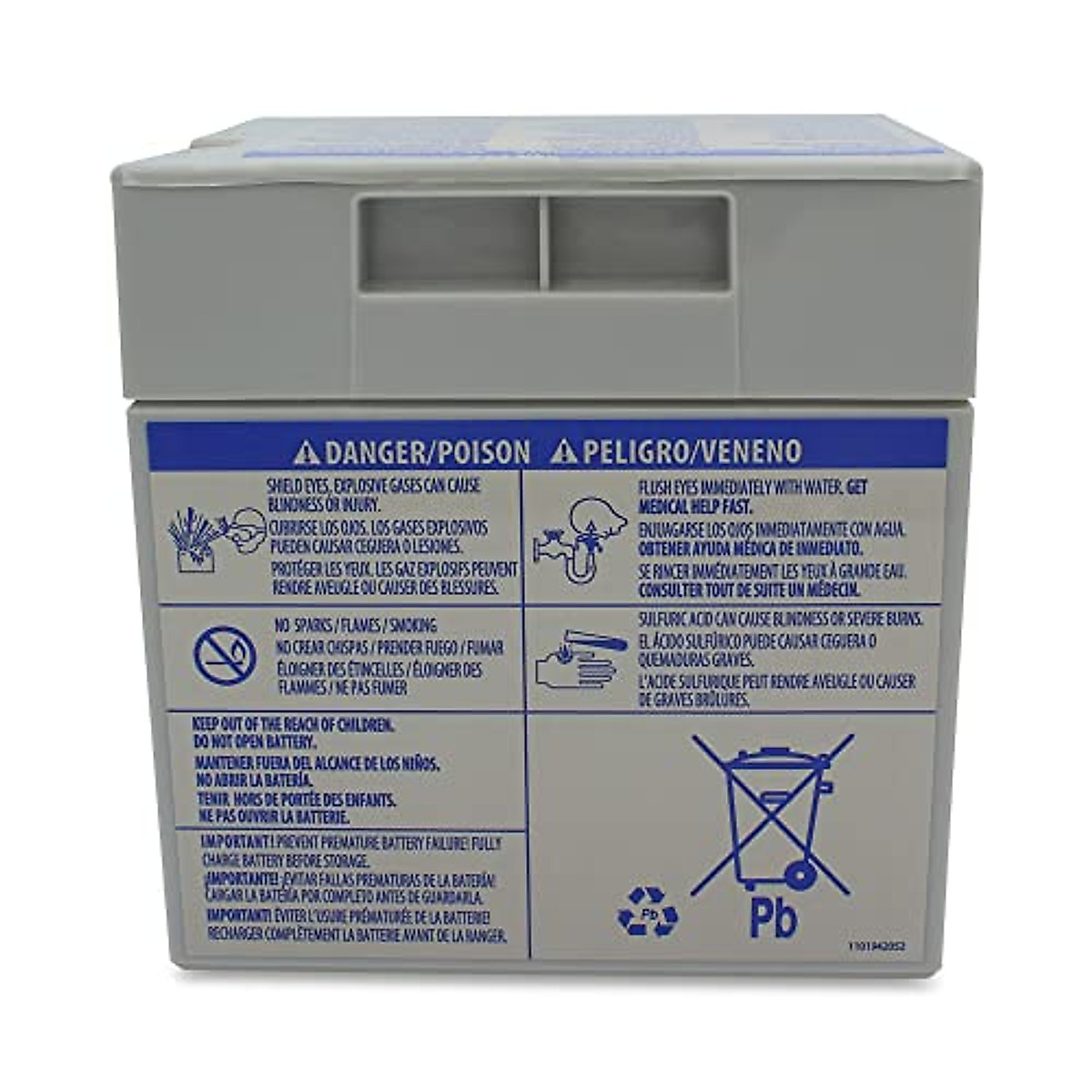 12V Battery for Barbie Beach Party Jeep Wrangler H4433 Power Wheels Fisher Price by Technical Precision - Rechargeable Gray Battery - 1 Unit