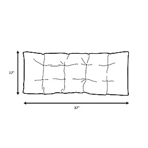 Mozaic Home Solid Bench Cushion, 37 x 17 x 2, Natural