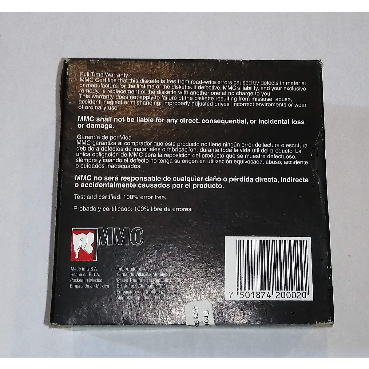 MMC 3.5" Floppy Diskettes HD Made in USA (Discounted by Manufacturer)