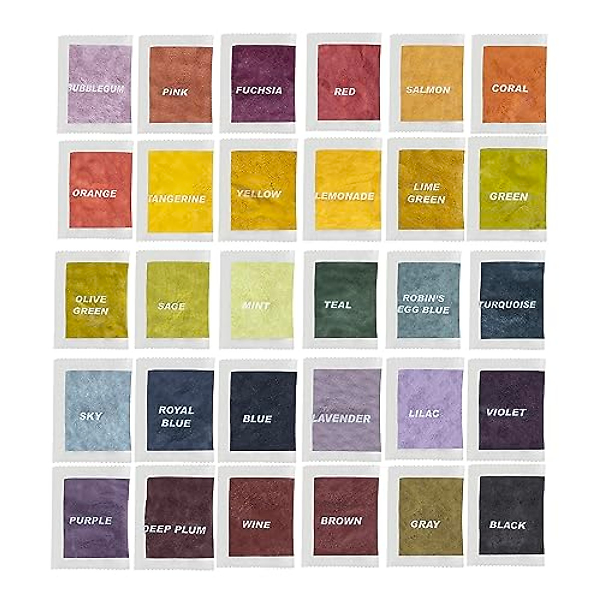 Tulip One-Step Tie-Dye Refills, Color Wheel, Permanent Fabric Dye, 30 Pack