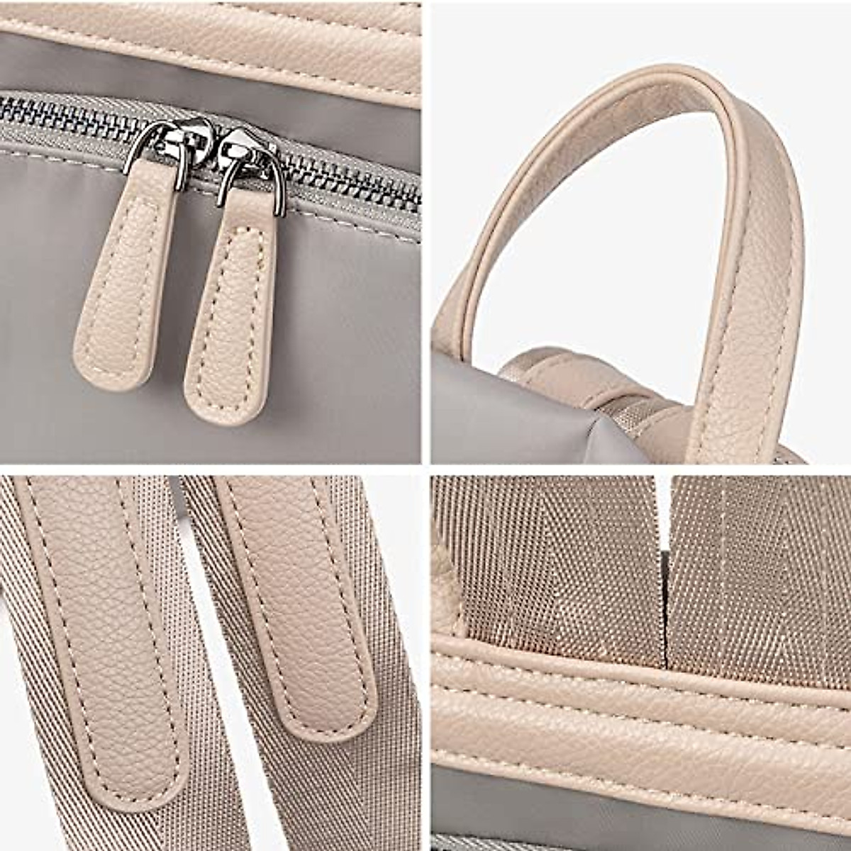 Lecxci Womens Large Multi-purpose Fashion Oxford Fabric Handbag Crossbody Travel Bag Hiking Daily Backpacks(style3,mauve)