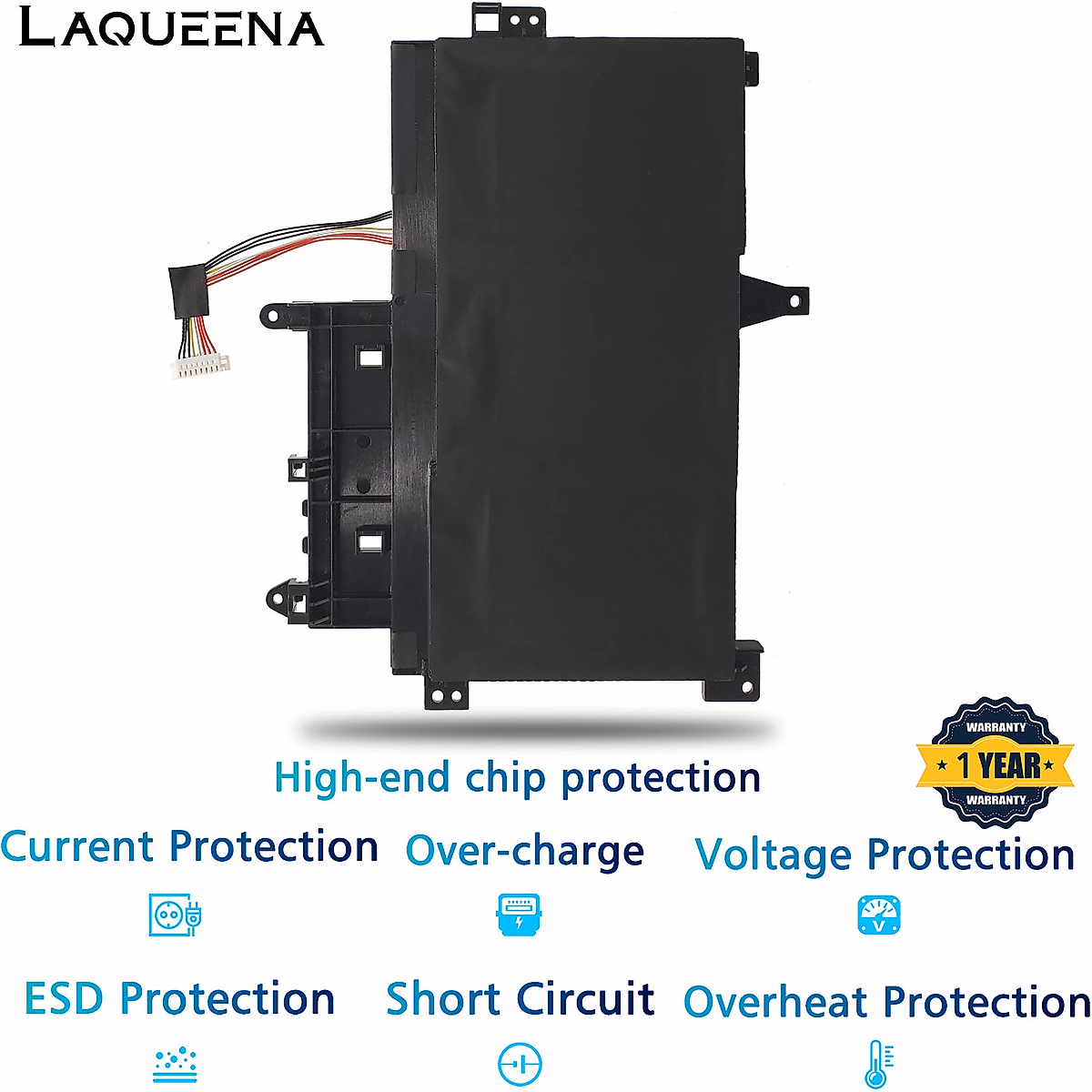 LAQUEENA B31N1345 Laptop Replacement Battery for Asus TP500L TP500LA TP500LB TP500LN Series B31BN9H 0B200-00990100 11.4V 48WH/4100MAH 3-Cell