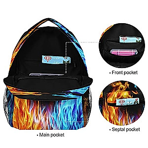 Abstract Cool Dragon Fire Backpacks For Kids School Backpack Shoulder Bag Bookbag Big For Boys Girls Student Elementary