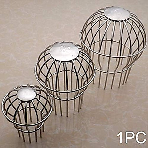 Gutter Guard,304 Stainless Steel 3 inch Cleaning Rooftop Filter Strainer,Drain Cover Cleaning Tool,Outdoor Roof Blocking Proof Line Cap Round Floor Net Cover,Keep Water Flow Free(50 Tubes)