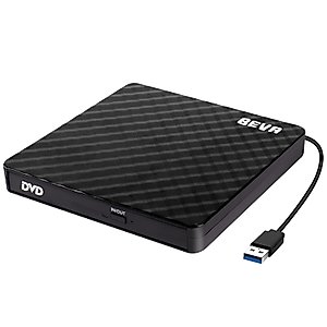BEVA External CD Drive, USB 3.0 Portable CD DVD Reader DVD Drive External CD DVD Player Burner RW Writer, Copier for Laptop, Desktop, Mac, Support Windows 7/8/ 10/ XP/Mac OS