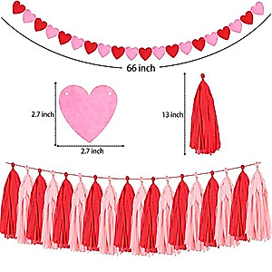70pcs Valentines Day Red Pink Hanging Paper Fans Decorations - Wedding Bachelorette Party Barbecue Birthday Party Holidays Picnic Circus Carnival Valentines Day Party Photo Booth Backdrops Decorations