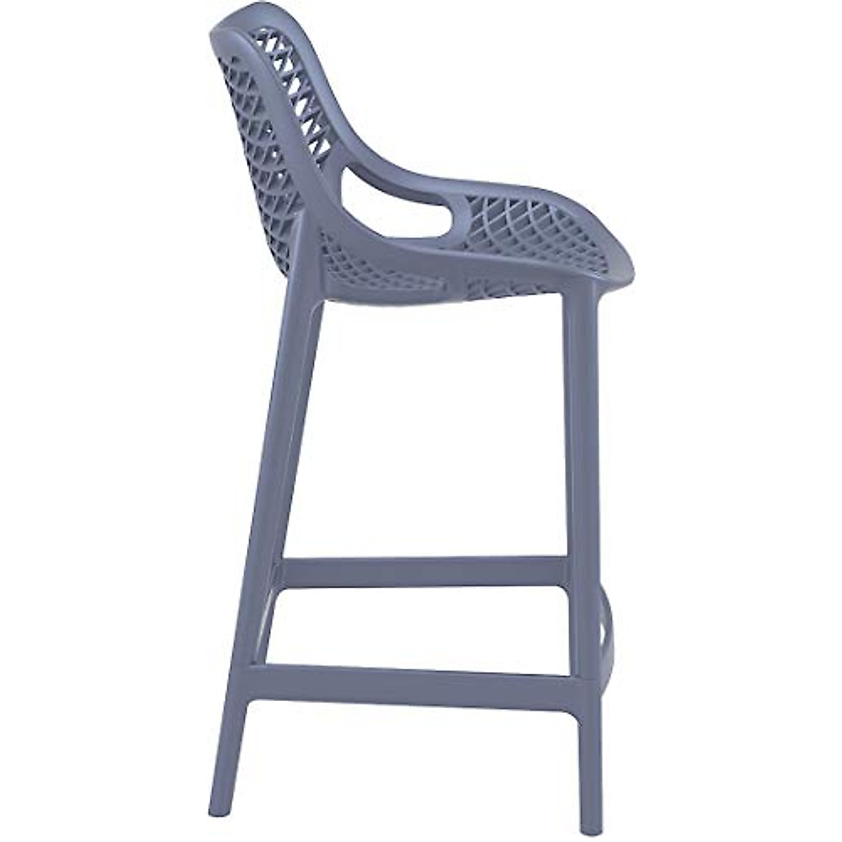 Compamia Air Patio Counter Stool in Dark Gray (Set of 2)