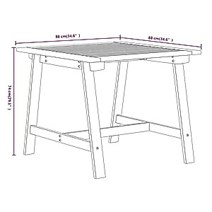 Camerina 5 Piece Patio Dining Set Patio Table and Chairs Set Outdoor Patio Dining Set Outdoor Dining Table Set Solid Acacia Wood 3087123