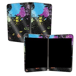 MightySkins Glossy Glitter Skin for Microsoft Surface Duo - Splatter | Protective, Durable High-Gloss Glitter Finish | Easy to Apply, Remove, and Change Styles | Made in The USA