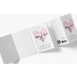 KARTO - Sweet Birthday Card for Wife, Large 5.5 x 8.5 Greeting Card, Birthday Card for Wife from Husband, Happy Birthday Wife Card - One True Love Wife