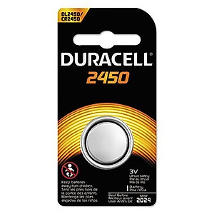 12-Pack Duracell 2450 Batteries 3.0 Volt Lithium Coin Button
