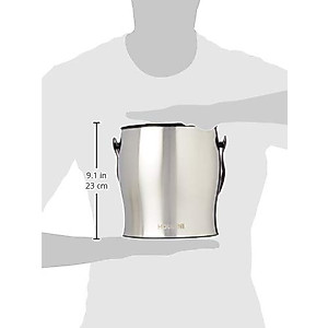 Houdini Bucket with Tongs Ice Accessory, 4 quart, STAINLESS