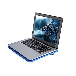 Cooling Pad, Low Noise Laptop Cooler Super Quiet Fans , Builtin Big Fan (Diameter130 x 20mm) with blue LEDs, Fits for Laptop Cooler Pad Base(Blue)