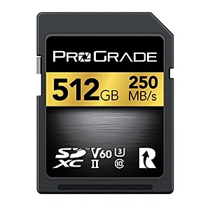 Prograde Digital SD UHS-II 512GB Card V60 –Up to 130MB/s Write Speed and 250 MB/s Read Speed | for Professional Vloggers, Filmmakers, Photographers & Content Curators