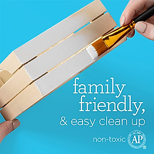 Apple Barrel PROMOABWB Set Featuring 2 16 fl oz White Black Acrylic Paint Colors, (Pack of 2), Multi 2