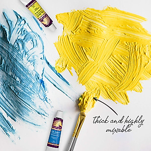 MyArtscape Oil Paint Set - 12 x 12ml Tubes - Lightfast - Heavy Body - Oil-based Vibrant Colors - High Pigment Load - Non-fading - Artist Quality Painting Supplies - Professional Craft Paints