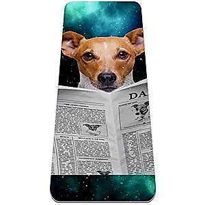 Yoga Mat, Yoga Mats for Home Workout, Workout Mat, Exercise Mats, Pilates Mat, Cool Dog Stars Space