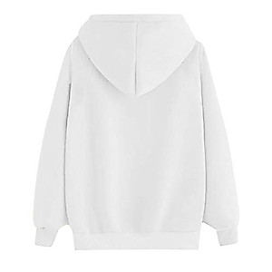 Women Casual Hoodies Hooded Sweatshirts Long Sleeve Hooded Pullover with Front Pocket Solid Pullover Hoodies