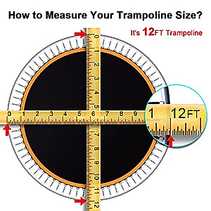 JumpTastic 127in Trampoline Mat, Fits 12Ft Frame Use 5.5in Spring (Not Include Spring, Mat's Diameter:127in)